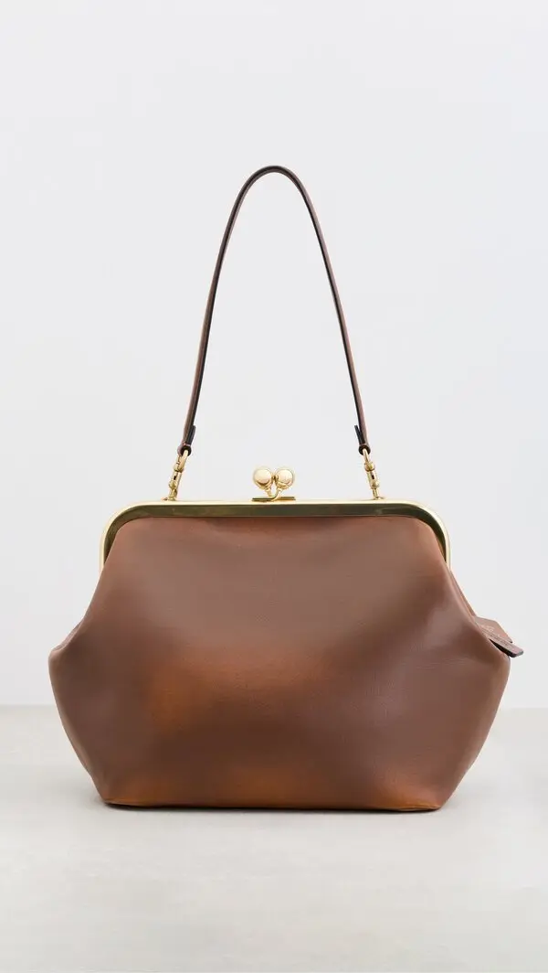 COACH Loved Leather Kiss-lock Frame Bag 27
