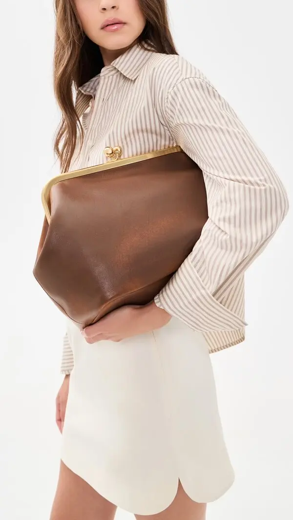 COACH Loved Leather Kiss-lock Frame Bag 27