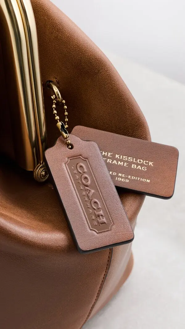 COACH Loved Leather Kiss-lock Frame Bag 27