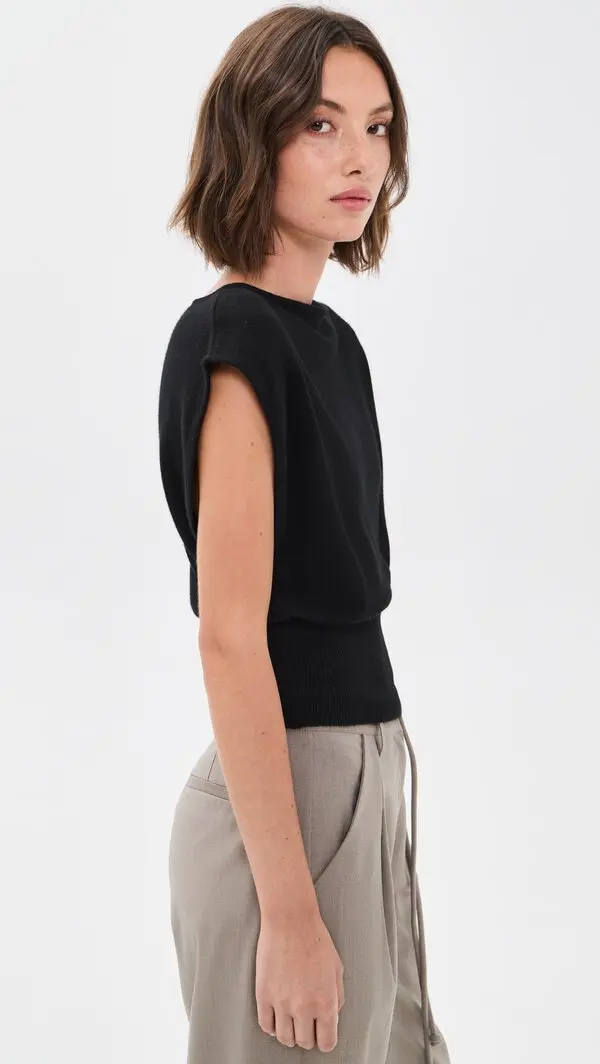 ST. AGNI Cashmere Asymmetrical Top