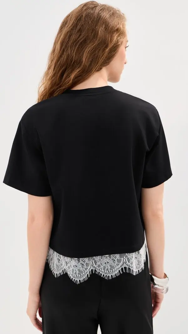 LE BOP Lace Hazel Tee - Black/white