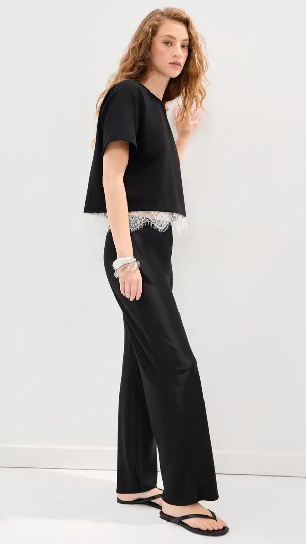 LE BOP Lace Hazel Tee - Black/white