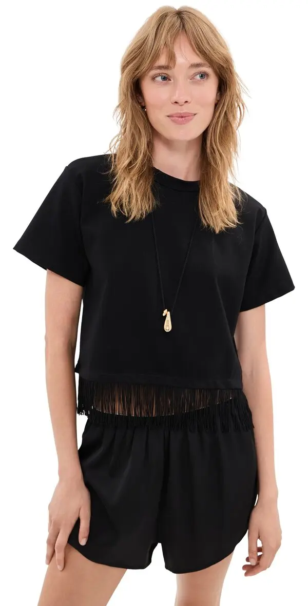 LE BOP Fringe Hazel Tee - Black