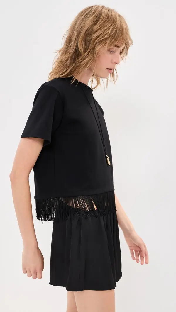 LE BOP Fringe Hazel Tee - Black