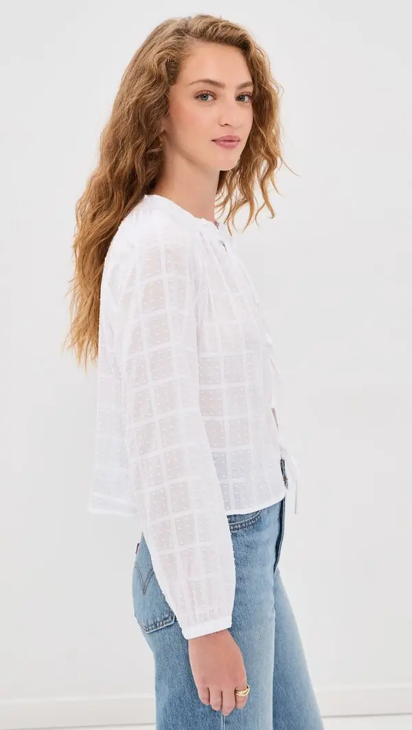 Splendid Fleur Tie Front Blouse