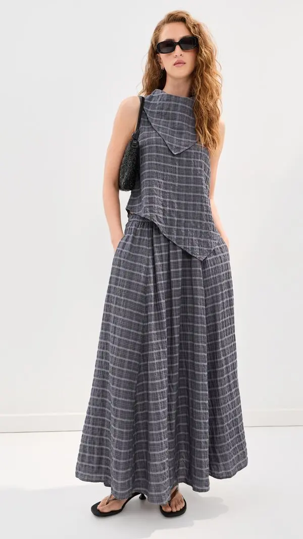 LE BOP Riley Checked Blouse