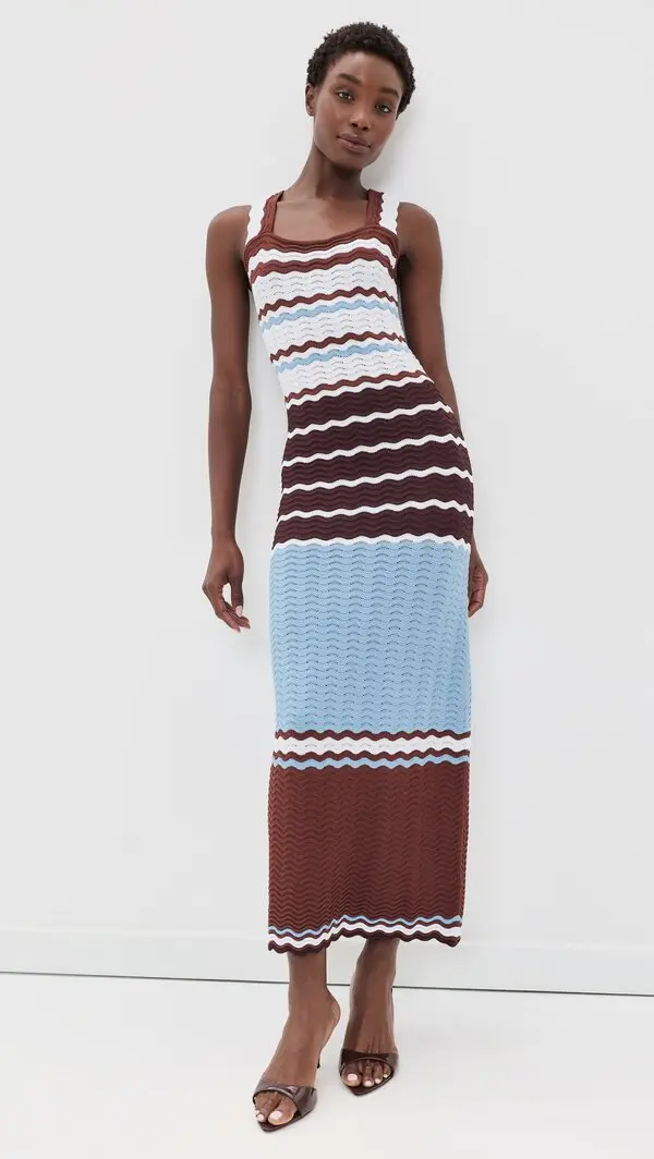 English Factory Crochet Midi Dress