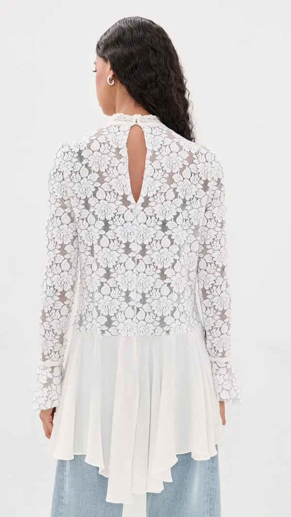 Free People First Crush Lace Tunic Top