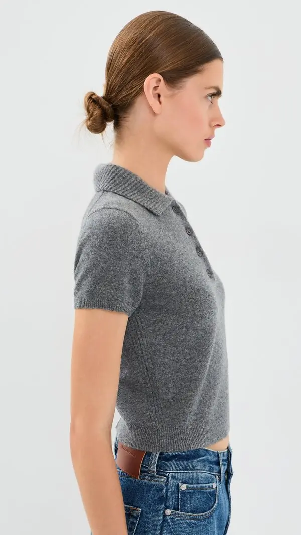 Simkhai Twila Cashmere Polo Top