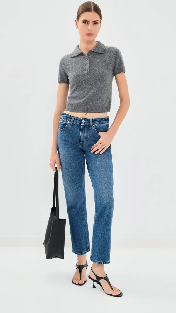 Simkhai Twila Cashmere Polo Top