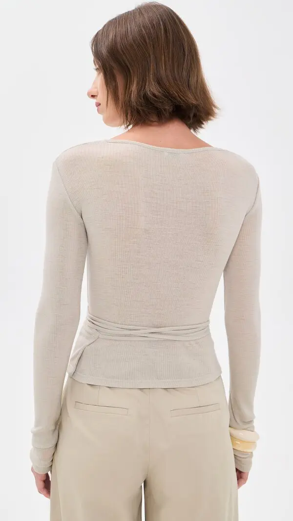 ST. AGNI Baby Wool Wrap Top