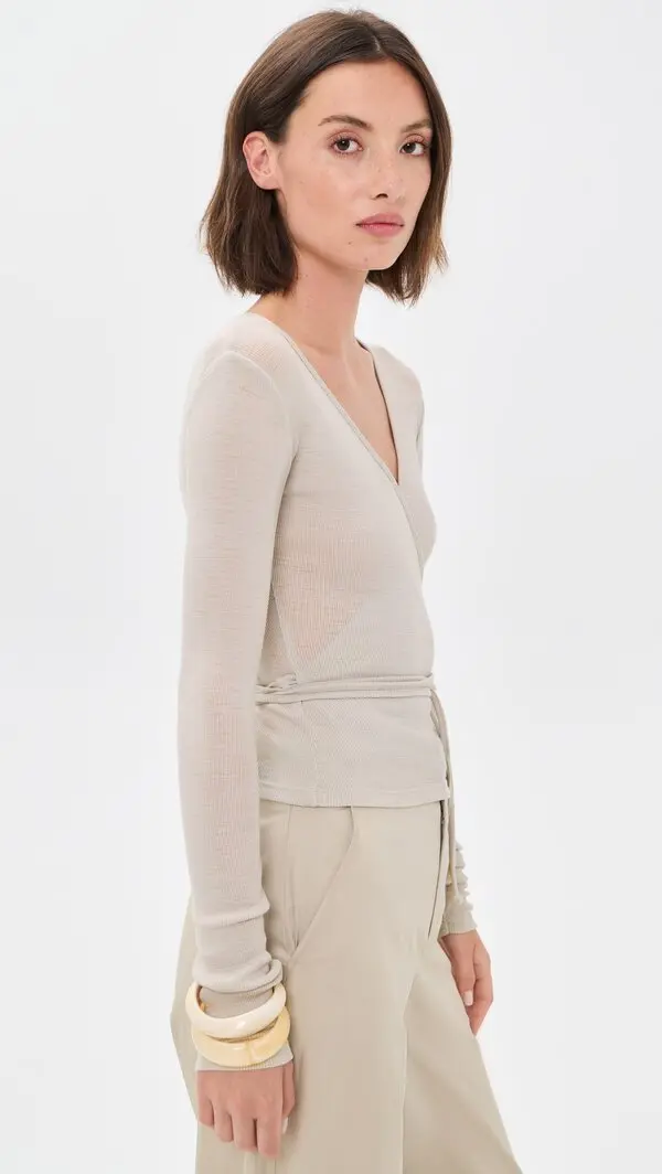 ST. AGNI Baby Wool Wrap Top