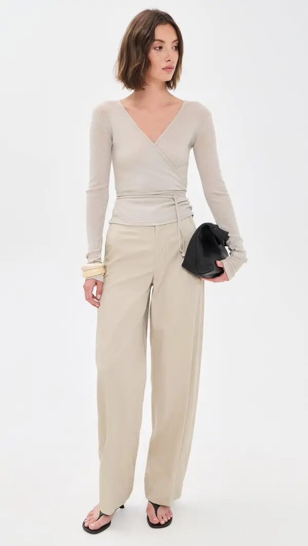 ST. AGNI Baby Wool Wrap Top