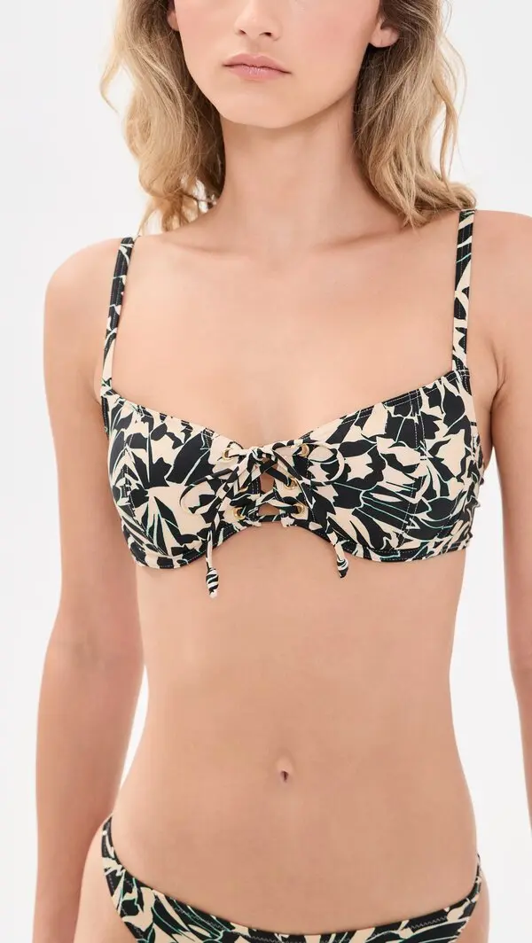 Ulla Johnson Noa Front Tie Bikini Top