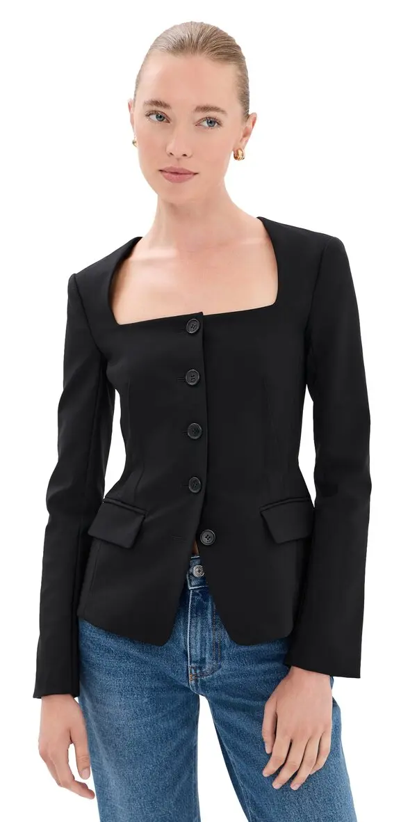 Simkhai Marlowe U-neck Jacket - Black