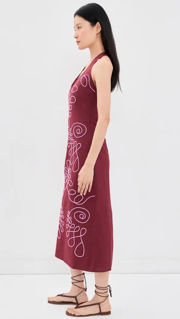 THE WOLF GANG Lera Midi Dress