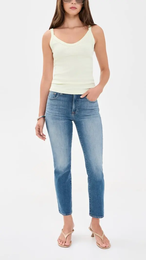 Good American Soft Tech Good Legs Straight Jeans