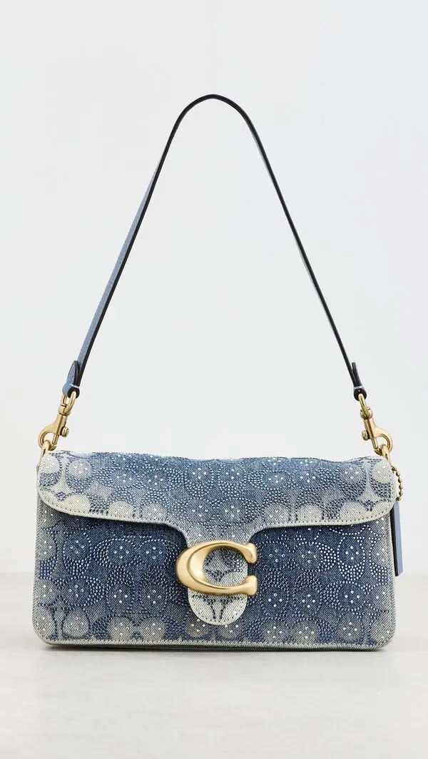 COACH Soft Crystal Signature Tabby Shoulder Bag 26
