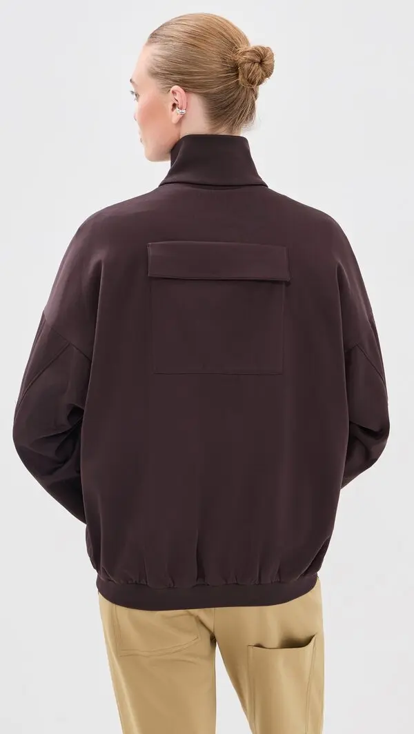 Tibi Active Knit Zipper Detailed Track Jacket