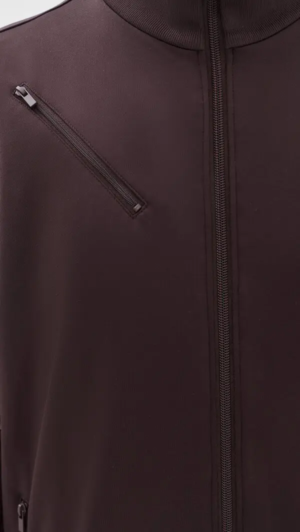 Tibi Active Knit Zipper Detailed Track Jacket