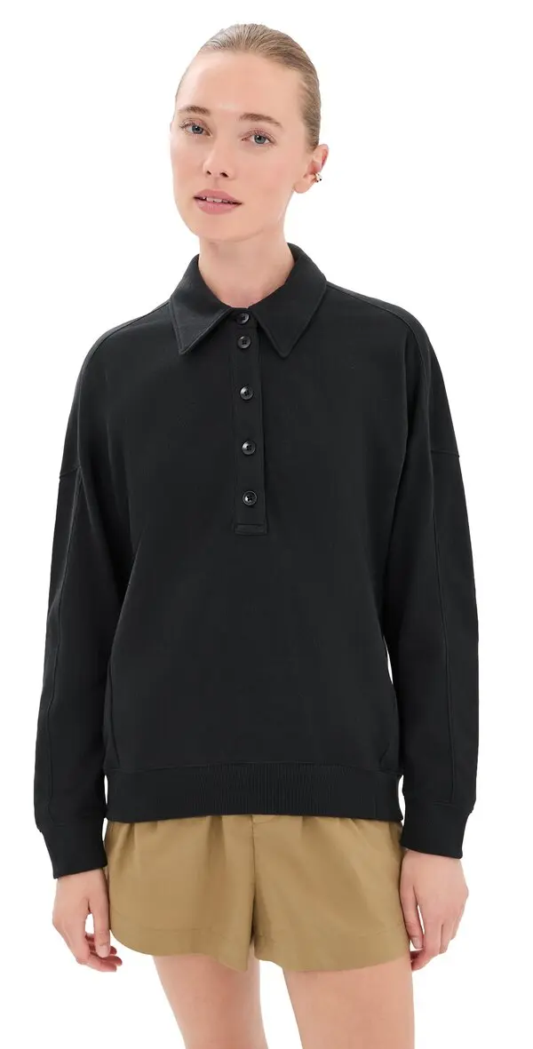 Tibi Lightweight Polo Sweatshirt