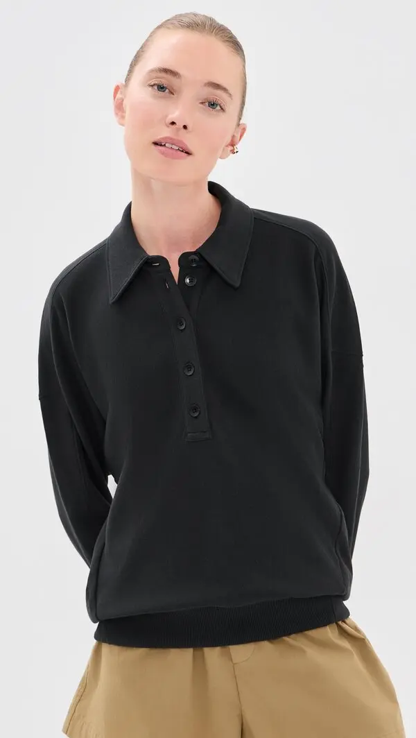 Tibi Lightweight Polo Sweatshirt