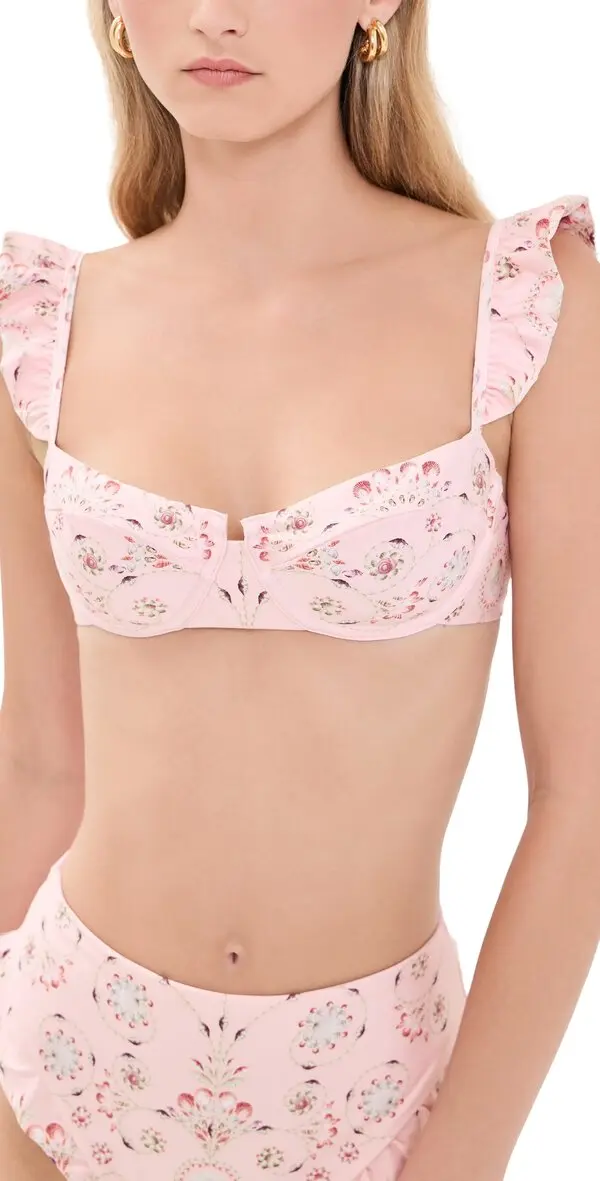 Agua Bendita Kiwi Playa Bikini Top - Multicolor