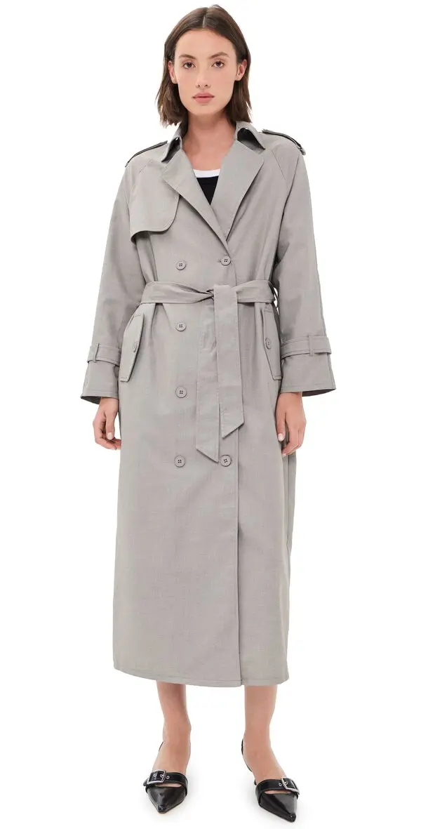 Lioness Penny Trench Coat - Ash