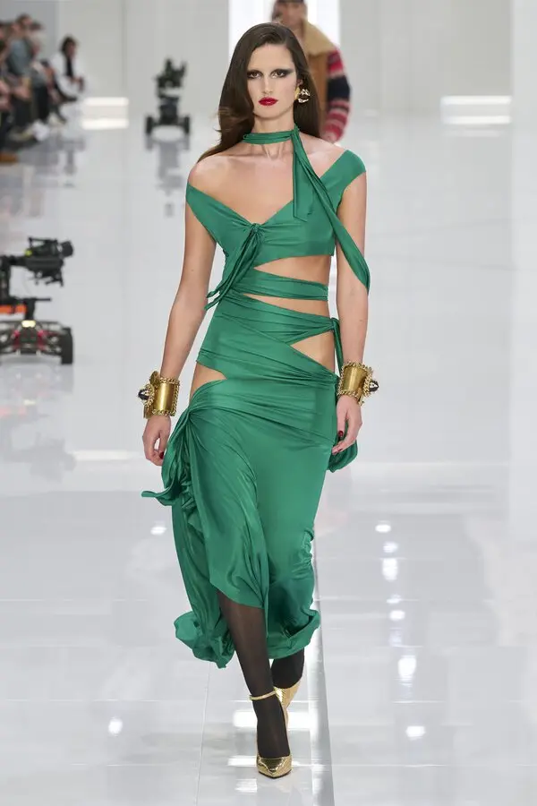 Dsquared2 Shiny Viscose Jersey Long Dress