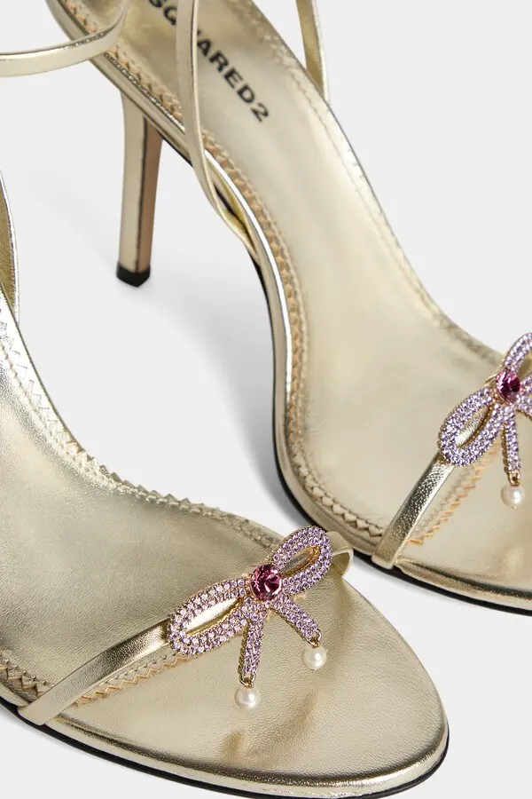 Dsquared2 Metallic Bow Sandals