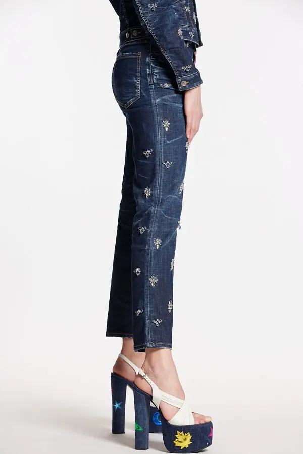 Dsquared2 Crystal Flies Wash Boston Jeans
