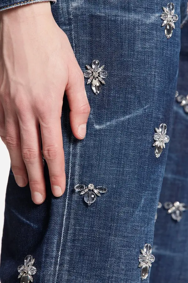 Dsquared2 Crystal Embellished Jeans