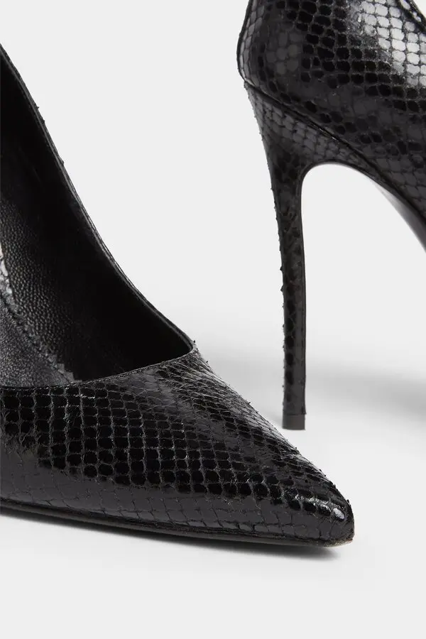 Dsquared2 Double D Leather Pumps With Ankle Strap - Black