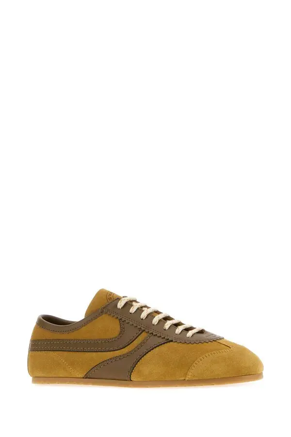 Dries Van Noten Mustard Suede Sneakers