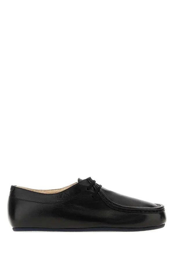 JIL SANDER Leather Lace-up Shoes - Black