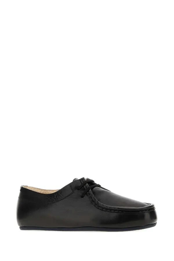 JIL SANDER Leather Lace-up Shoes - Black