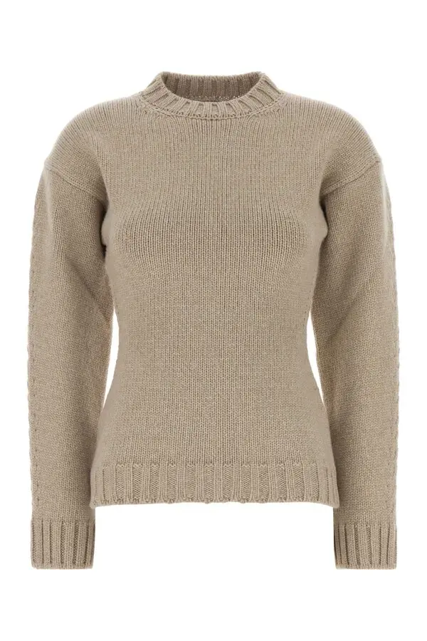 JIL SANDER Sand Cashmere Sweater - Brown