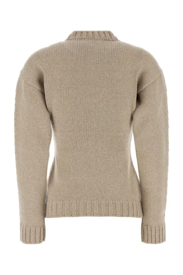JIL SANDER Sand Cashmere Sweater - Brown