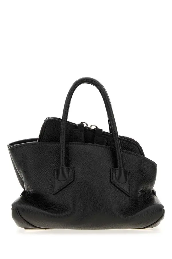 Attico Leather Mini La Passeggiata Handbag - Black