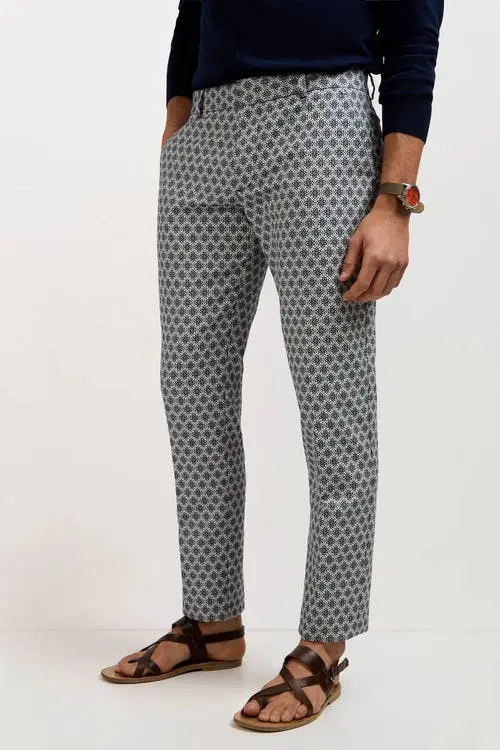 Mr Turk Clyde Slim Trouser Daisy Jacquard