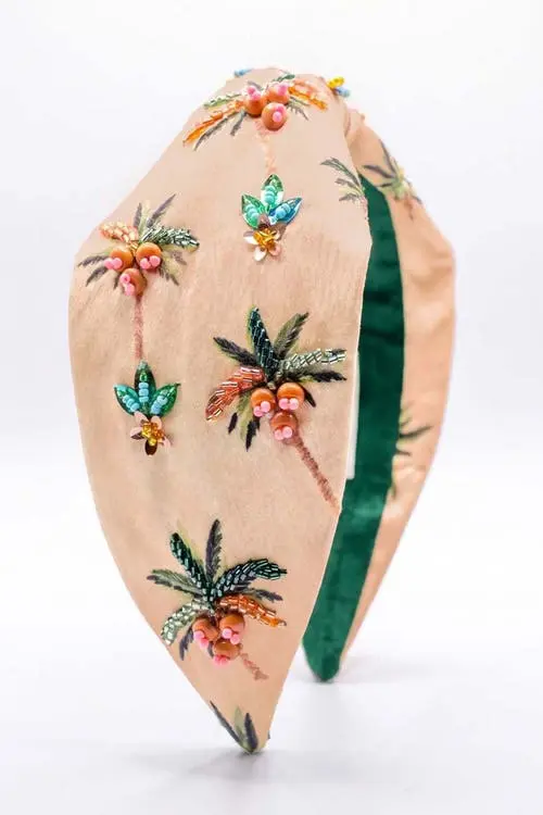 HAIR DRAMA CO Palm Poetry Headband - Beige