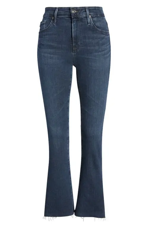 Ag Farrah Raw Hem High Waist Crop Bootcut Jeans