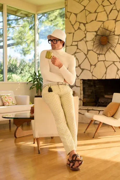 Mr Turk Clyde Slim Trouser Crossroads Jacquard