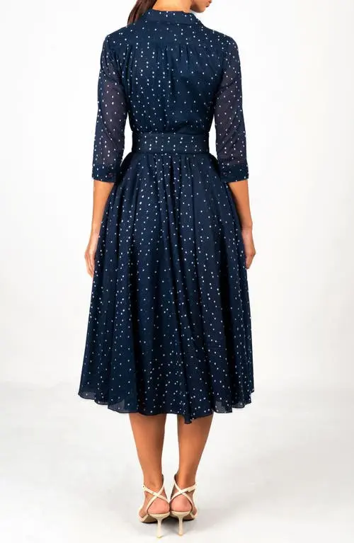 Samantha Sung Mini Dots Belted Shirtdress