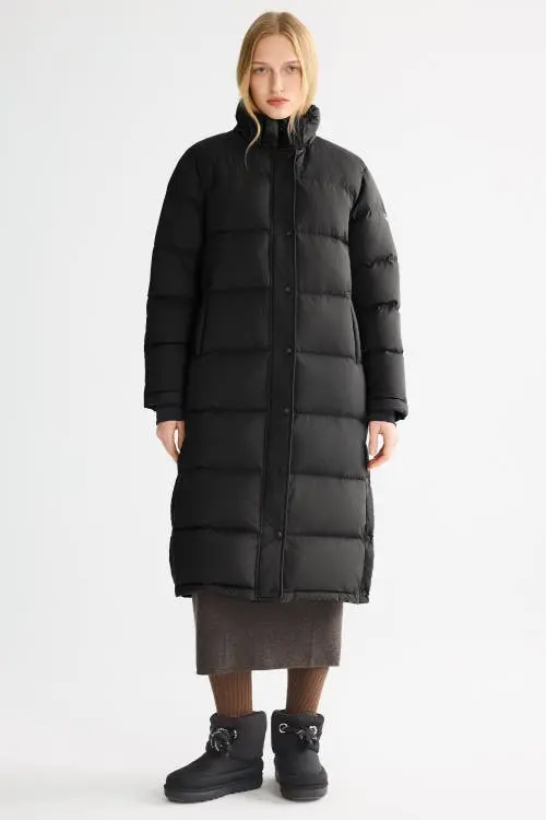 OROLAY Puff-o® Long Down Puffer Jacket - Black