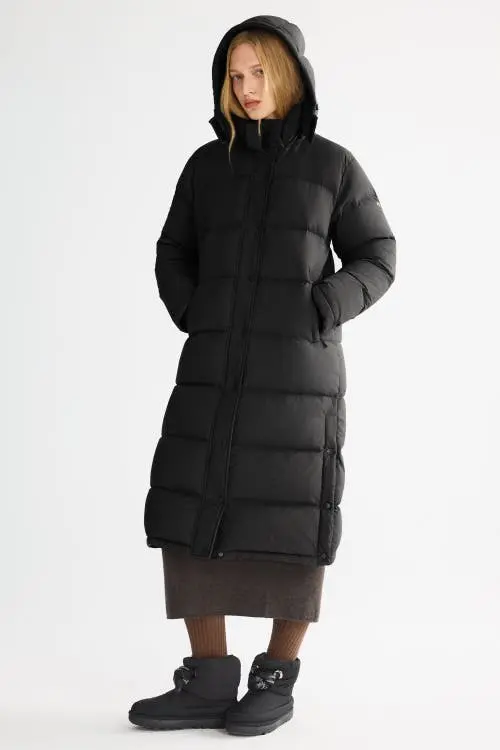 OROLAY Puff-o® Long Down Puffer Jacket - Black