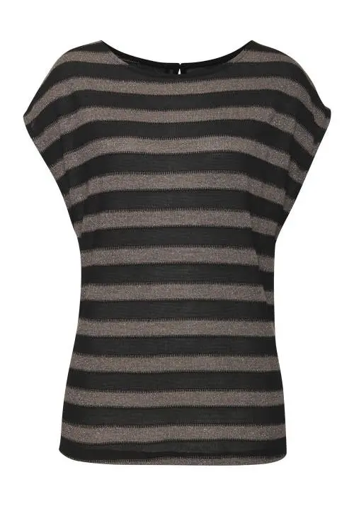 LASCANA Striped Metallic Top