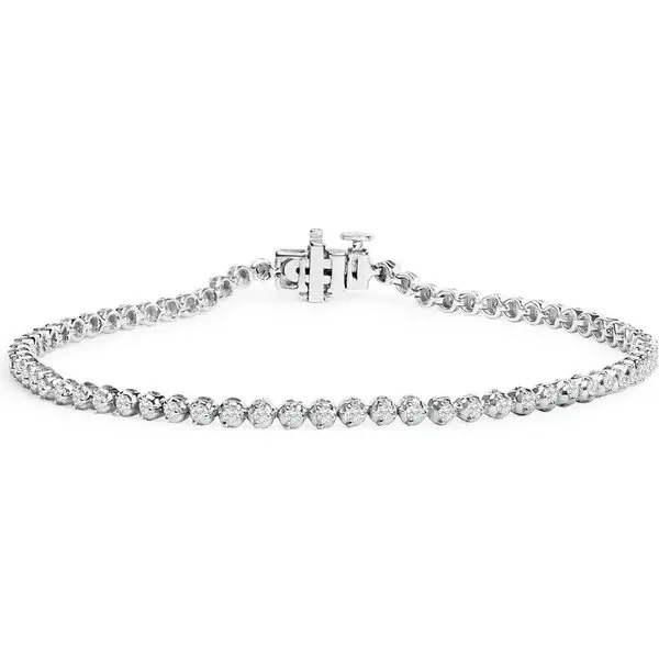 HAUS OF BRILLIANCE 925 Sterling 1.0 Cttw Diamond Tennis Bracelet - Silver