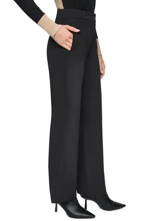 Dkny Seamed Stretch Pants - Black