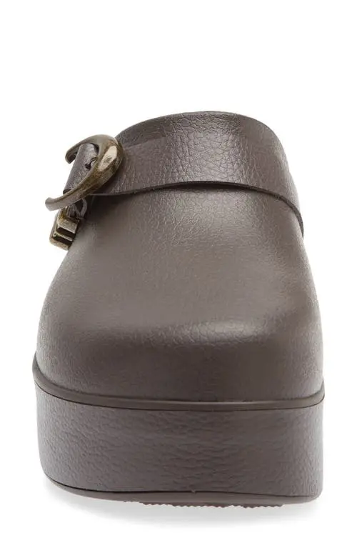 CROCS Dylan Boho Buckle Platform Clogs - Espresso